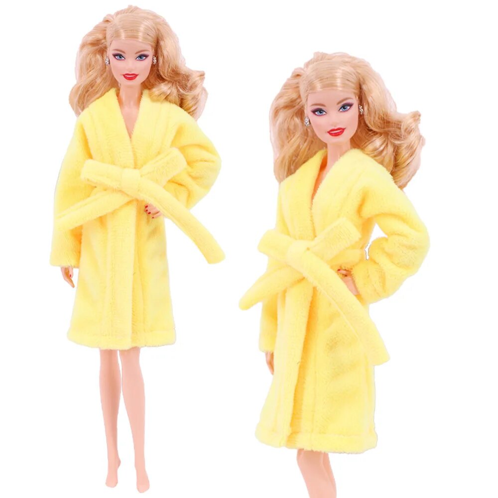 Халат для кукол Barbie, светло-желтый, BW531