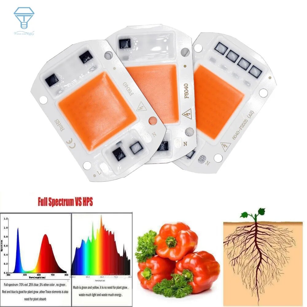 Светодиодная лампа для растений 30W 110V Plant LED