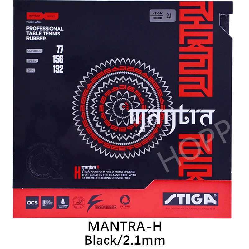 STIGA Mantra-H Black, 2.1mm, губка для настольного тенниса