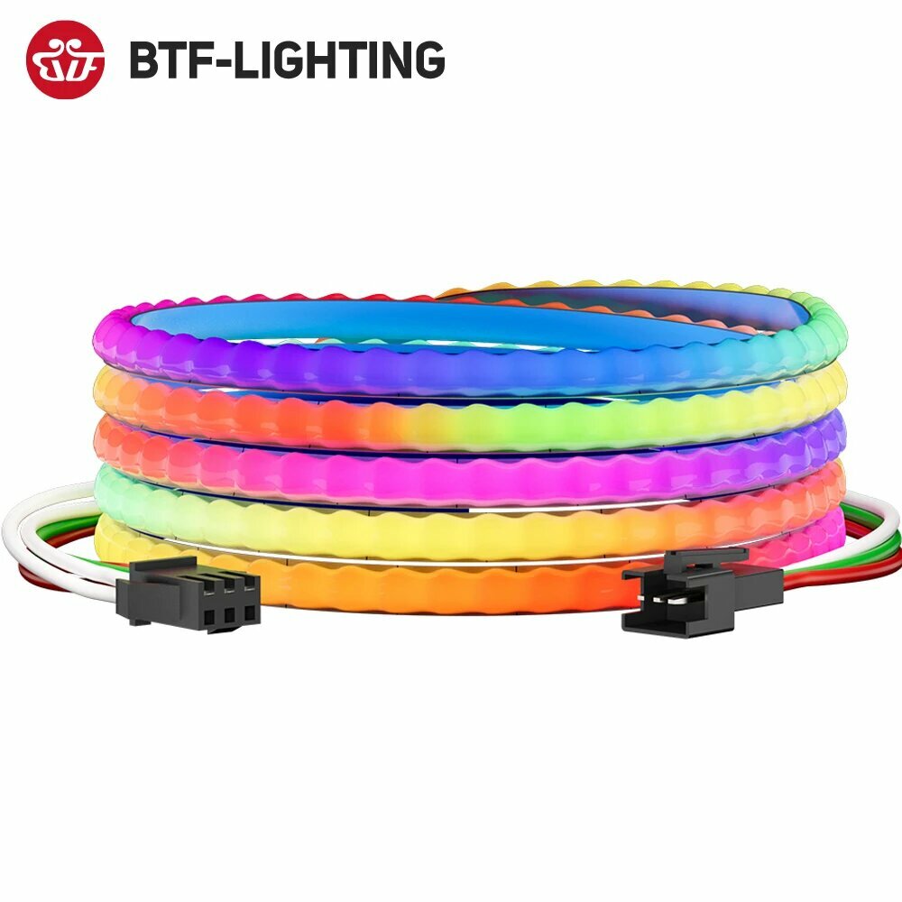 Светодиодная лента BTF-LIGHTING FCOB SPI RGB IC 160 светодиодов 3 м