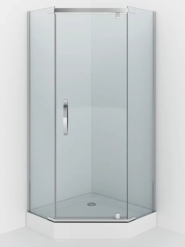 Душевой уголок Alex Baitler AB215-90 88,5x88,5 см, профиль хром, стекло прозрачное