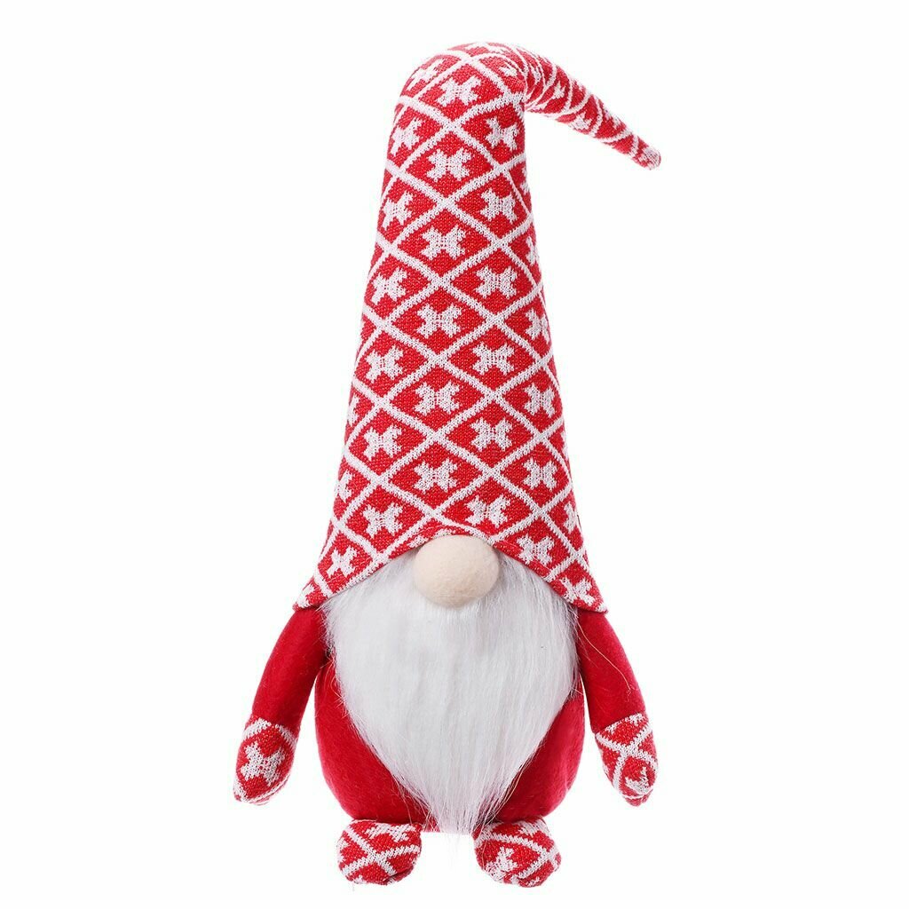 Рождественский гном плюш, красный