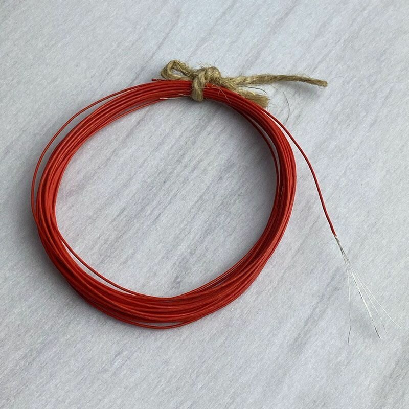 Провод посеребренный МС 16-13 сечение 0,05 мм2, 10 метров (красный)