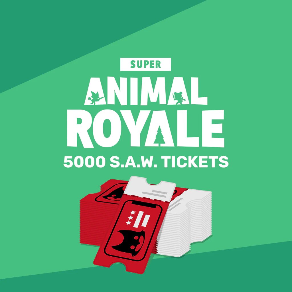Дополнение SUPER ANIMAL ROYALE: 5000 SAW TICKETS, цифровое издание PlayStation 5, регион Турция / код пополнения баланса