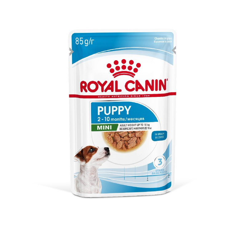 Royal Canin Для щенков собак мелких размеров с 2 до 10 месяцев кусочки в соусе, 0.085 кг