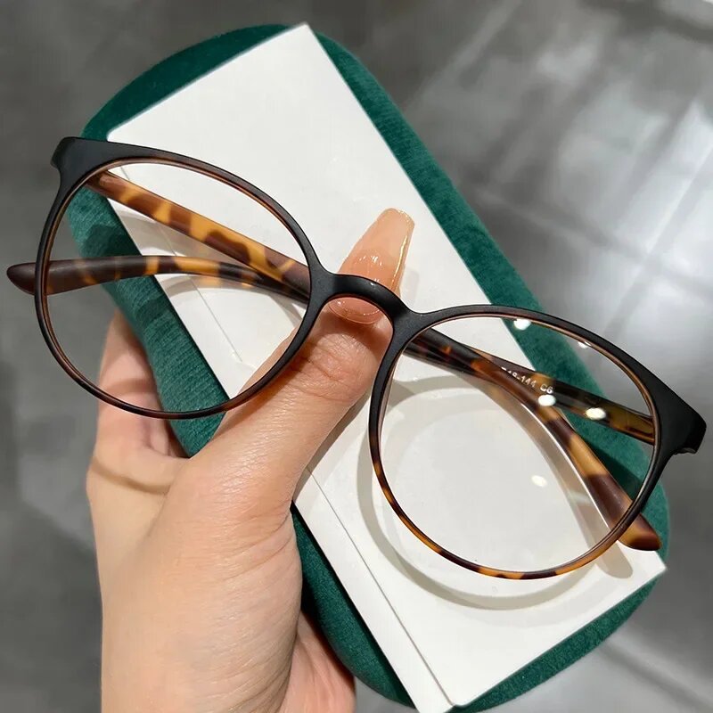 Круглые очки MOONBIFFY leopard, -200