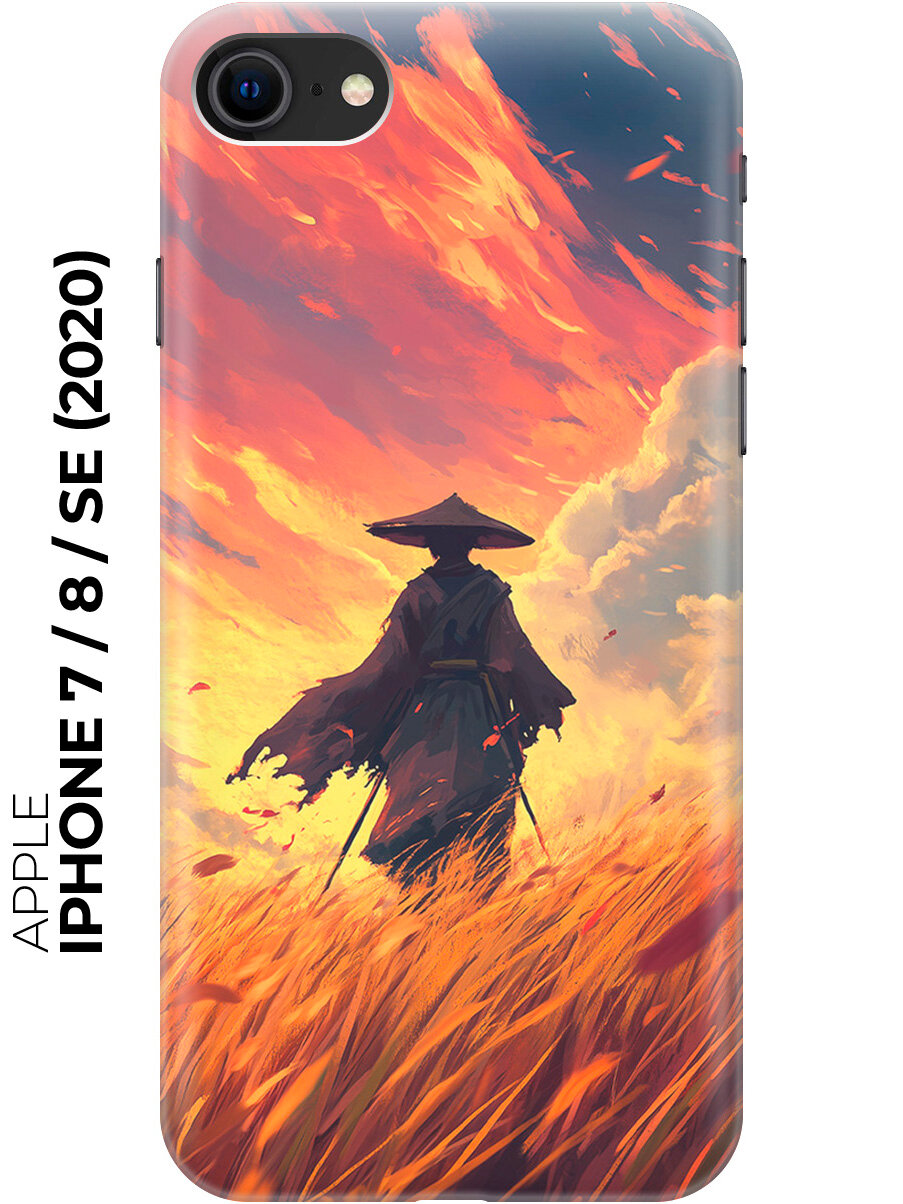 Силиконовый чехол на Apple iPhone SE (2022) / SE (2020) / 8 / 7 с принтом "Ронин"