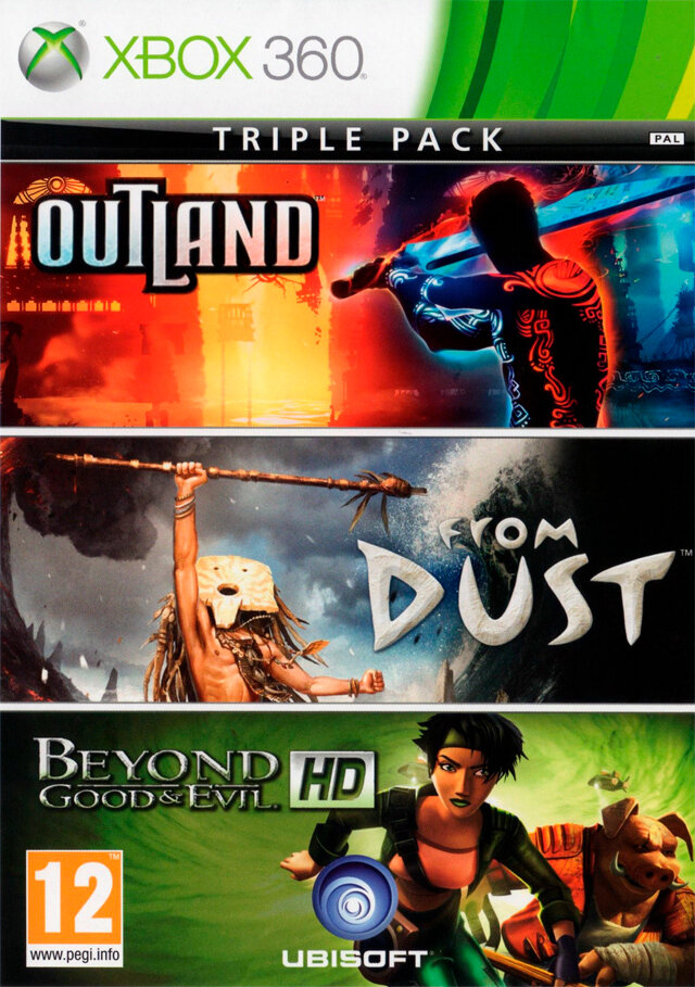 Игра Outland, From Dust и Beyond Good and Evil HD (3 в 1) Xbox 360 Английский язык Диск