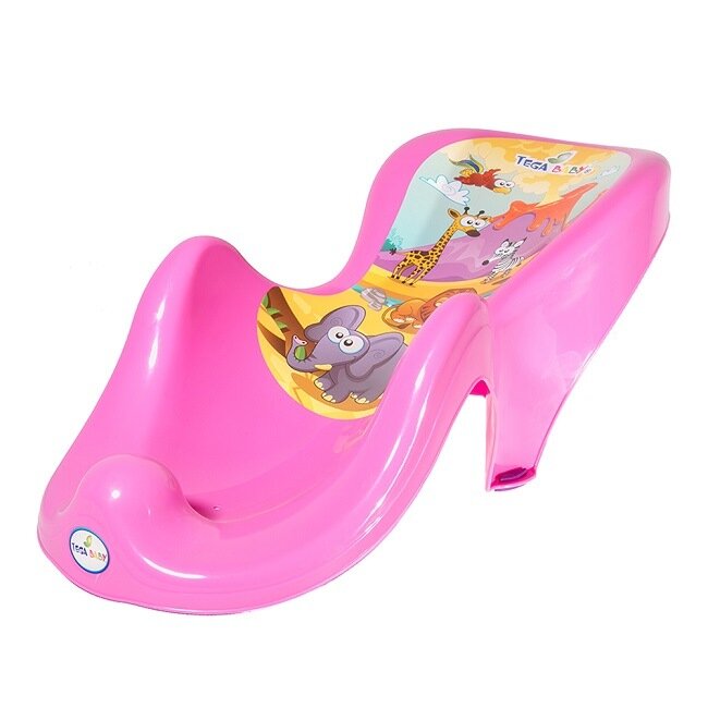 Tega Baby Горка для купания Сафари антискользящая розовый