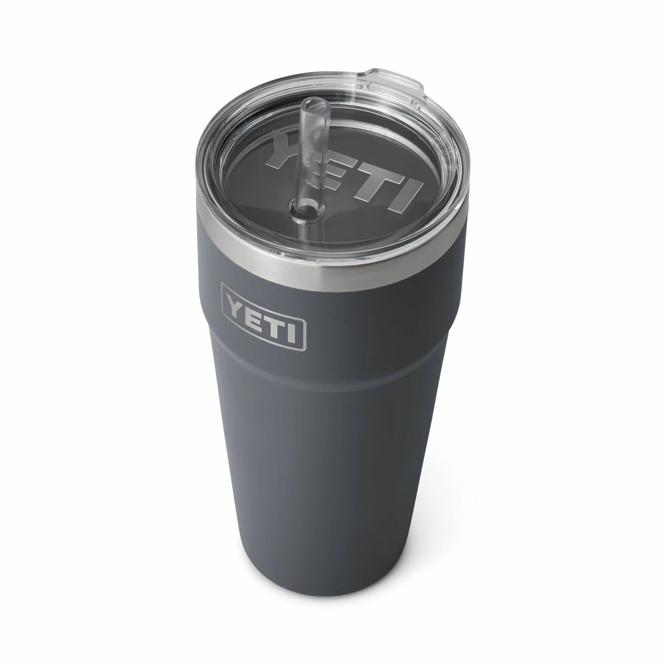 YETI термокружка с трубочкой Rambler (Charcoal) 769мл