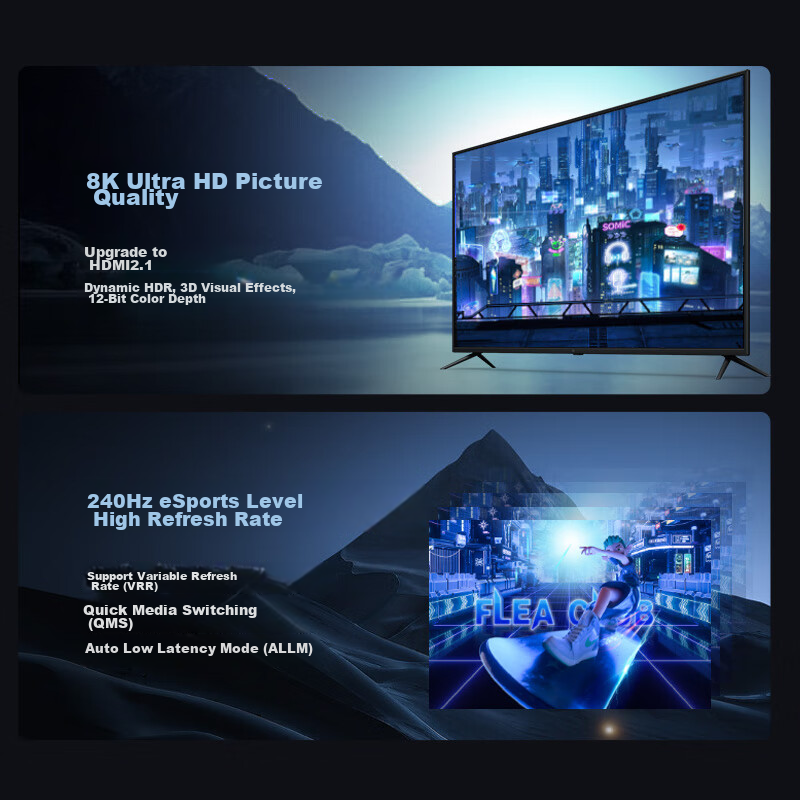 Kaibor HDMI Switcher 3-In 2.1 Version, 8K60Hz HD Video Sharing Splitter, Compatible with Computers, Laptops, Gaming Consoles for Connecting Monitors, TVs, And Projectors