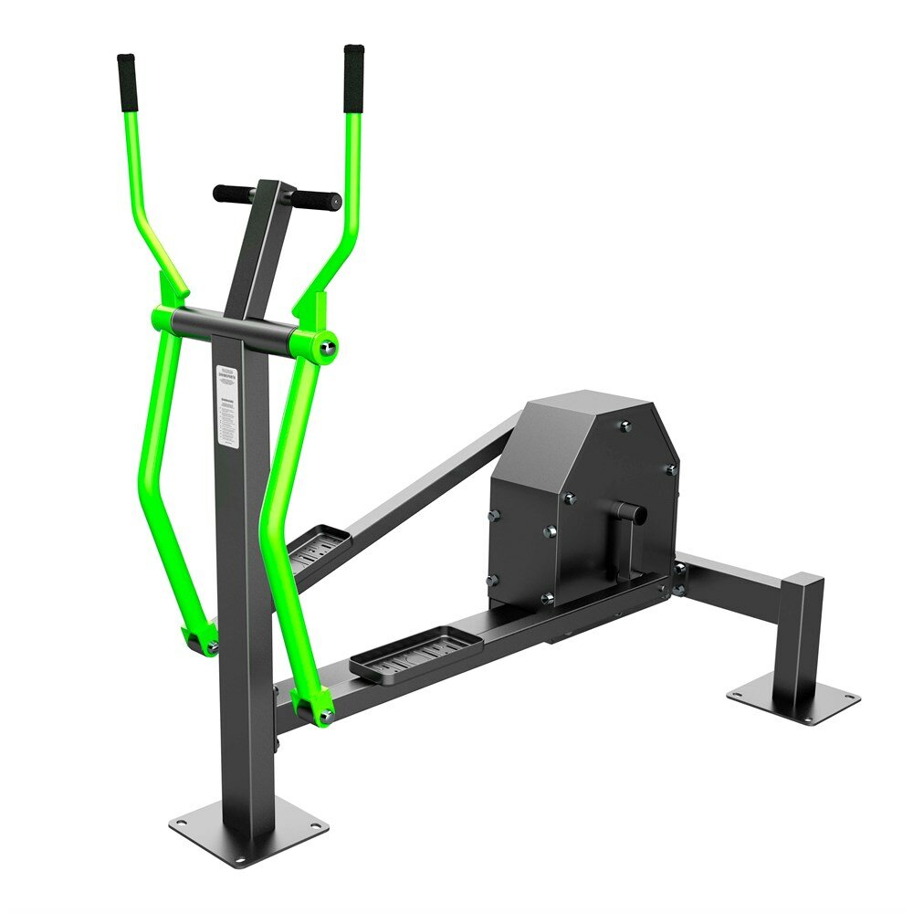 ZAVODSPORTA Cardio-1902 Уличный тренажер Эллипсоид с безынерционным нагрузочным механизмом ZAVODSPORTA pantone 382C (другие цвета опционально)