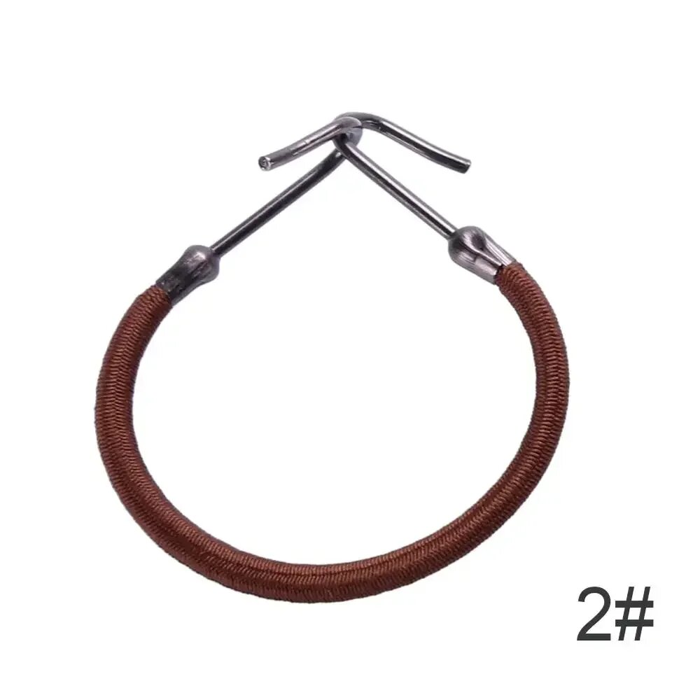 Эластичные заколки с бантиками для волос Коричневый, 10pcs, Brown