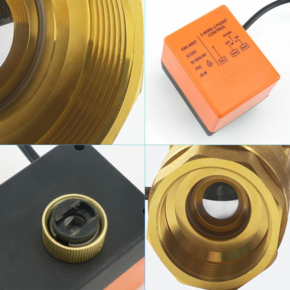 220V кран шаровый с электроприводом 3/4 , Электрический шаровый кран для воды, клапан Фитинг для водопроводной, трубы латунный материал, DN20