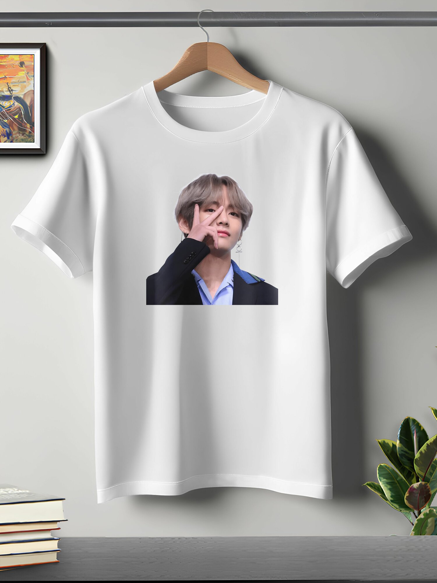 Футболка ONEQ унисекс 64-66 (5XL) размер с принтом BTS, белая