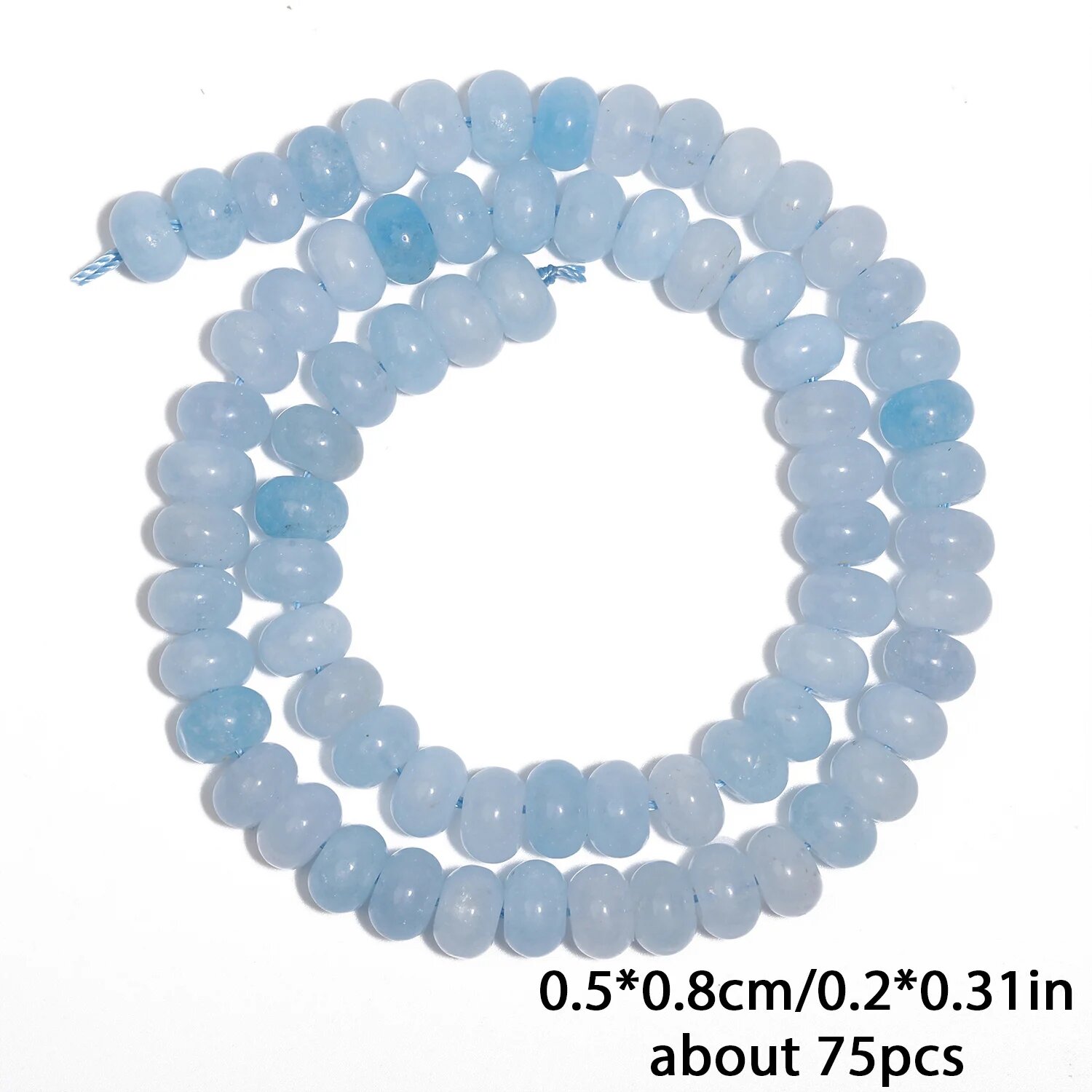 Куoyu бусины из натурального камня 5x8 мм Aquamarine