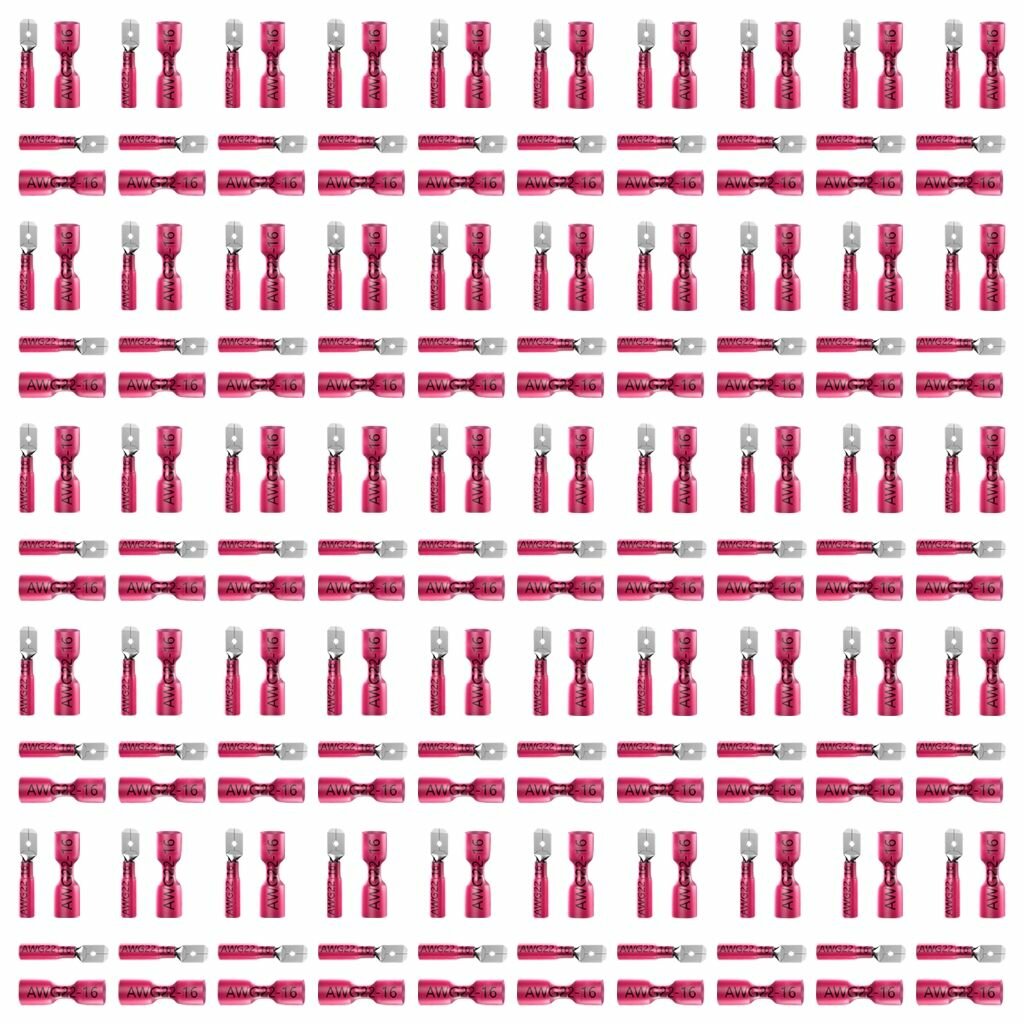 Подключение питания, Термосжимаемые водонепроницаемые клеммы - розовые, 100 штук/упаковка