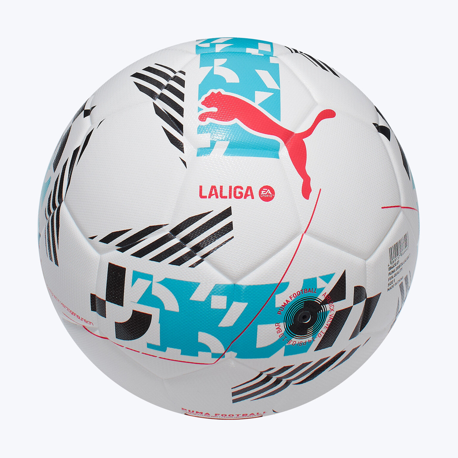 Футбольный мяч Puma Orbita LALIGA 1 (FIFA QTY) 08463001, размер 5, Белый - Голубой