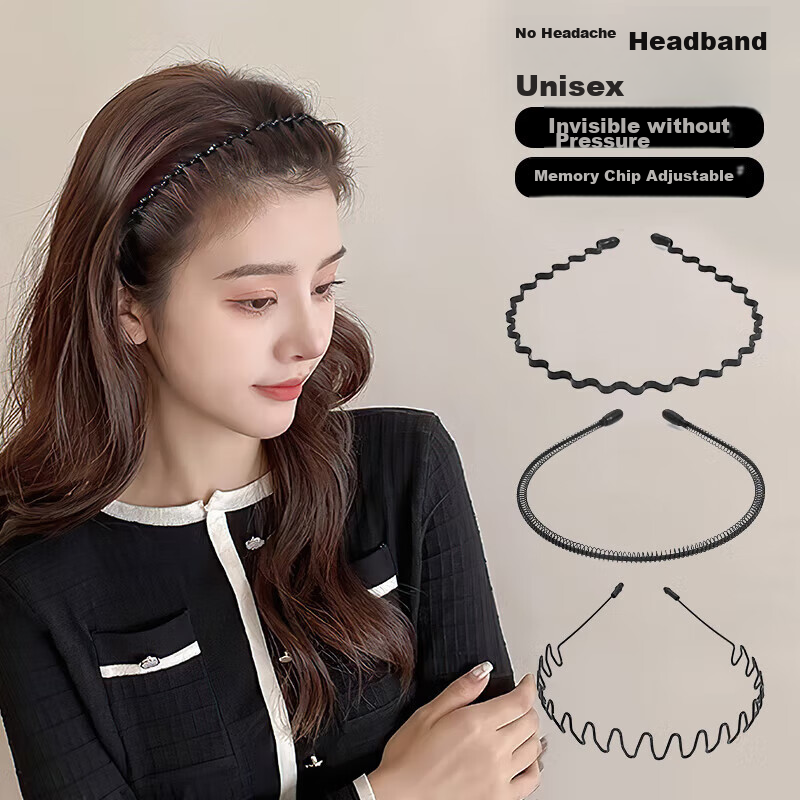 Xiangwan Invisible Hair Clip for Women And Men, Korean Style Hair Band for Short And Frizzy Hair, Face Washing Hair Accessory, Universal Hair Clip Set of Three