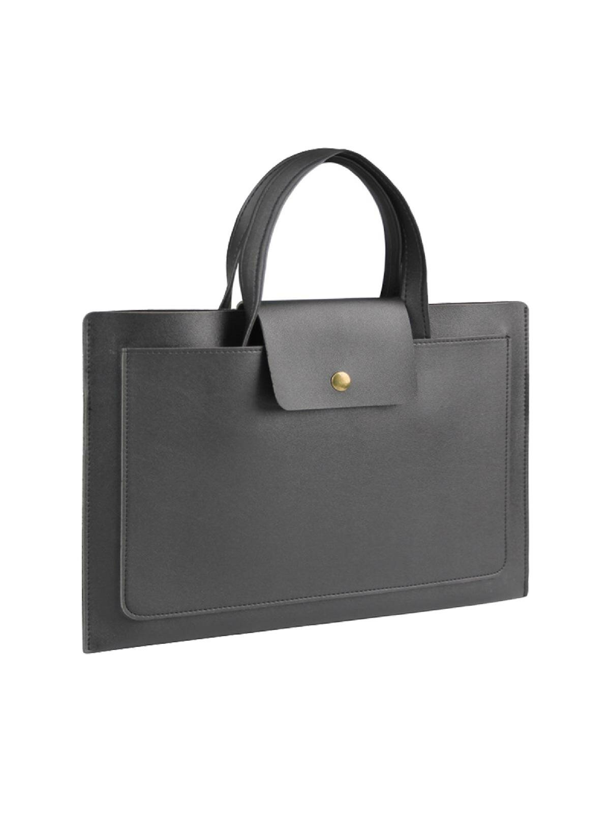 Portable Laptop Stand Case With Adjustable Angled PU Leather Briefcases For Office Travel Accessories