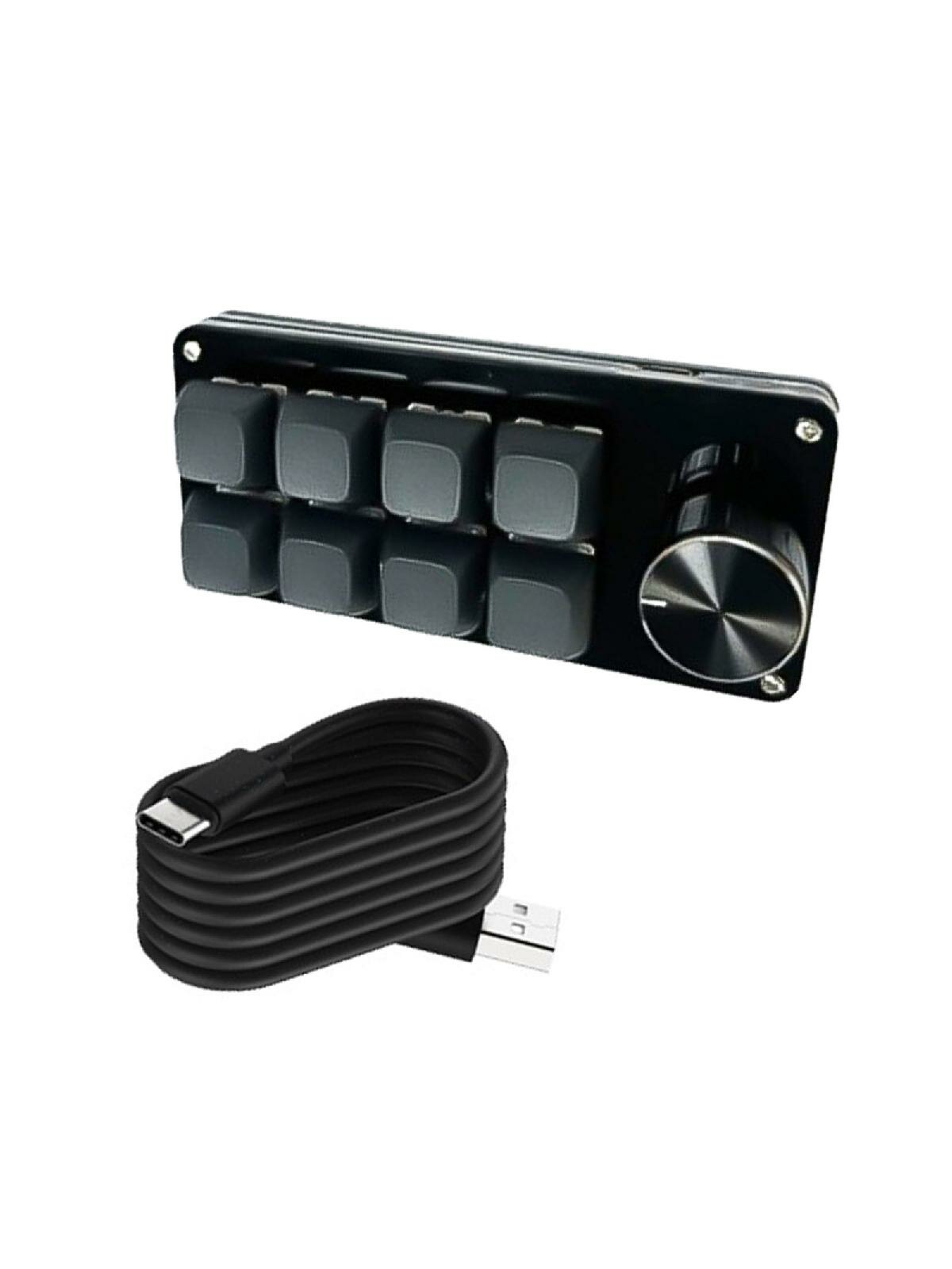 Customizable Macro Keypad with Single Knob, 3Key/4Key/6Key/8Key Mechanical Gaming Keyboards, Programmable Keypad