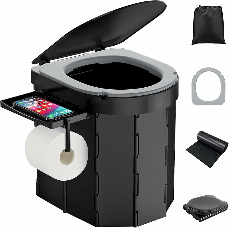 Складной туалет для взрослых с крышкой