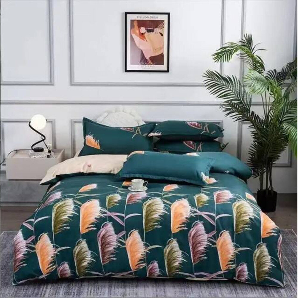 2024 новые комплекты постельного белья из чистого хлопка с цветочным принтом, четыре предмета, простыни из 100% хлопка, пододеяльники для одного человека
