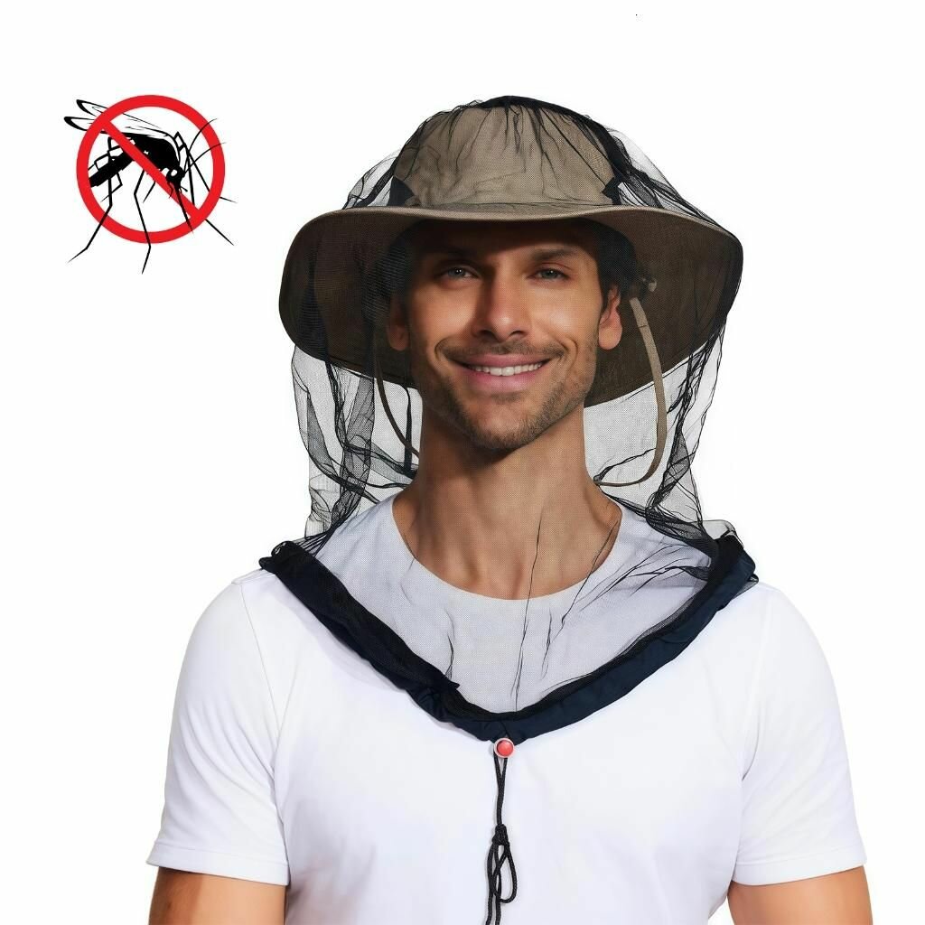 Сетчатая маска для лица и головы для кемпинга и походов, - 44x50