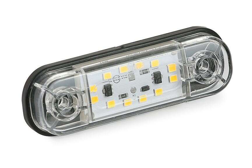 Огонь габаритный белый 12 LED 12/24В (аналог ОГ-40-12/79-01)