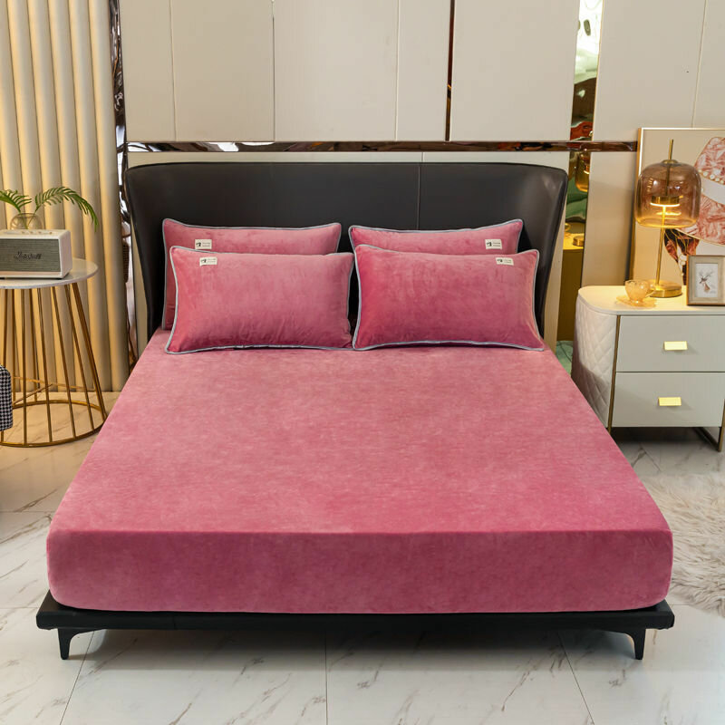 Простыня на резинке из молочного флиса, простыня из кораллового флиса, цельная, наматрасник Simmons, покрывало из кристального бархата, полное покрытие,220*220cm