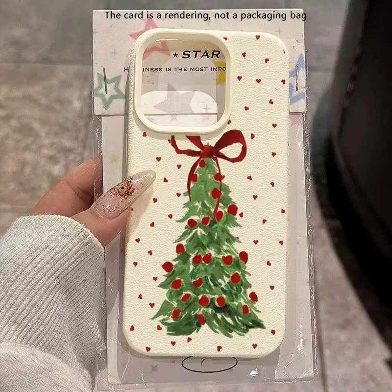 Чехол на iPhone 12 Pro Max "Рождественская елка", белый