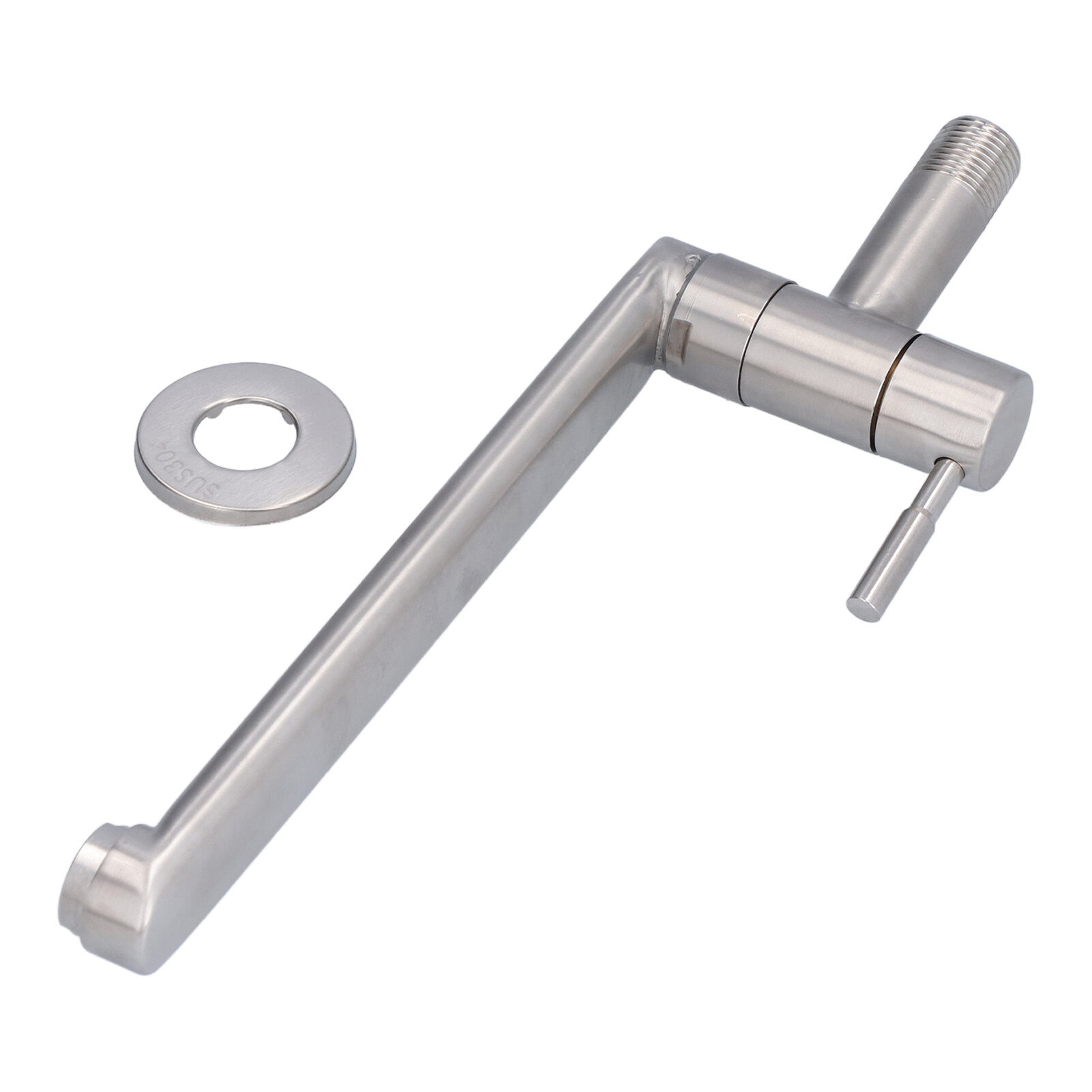 G1/2 удлиненный водопроводный кран из нержавеющей стали 304, одиночный кран холодной воды для кухни, балкона, швабры, бассейна