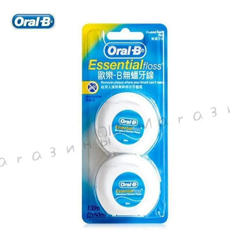 Зубная нить с мятой Oral-B Essential Floss для полости рта 50м,2шт
