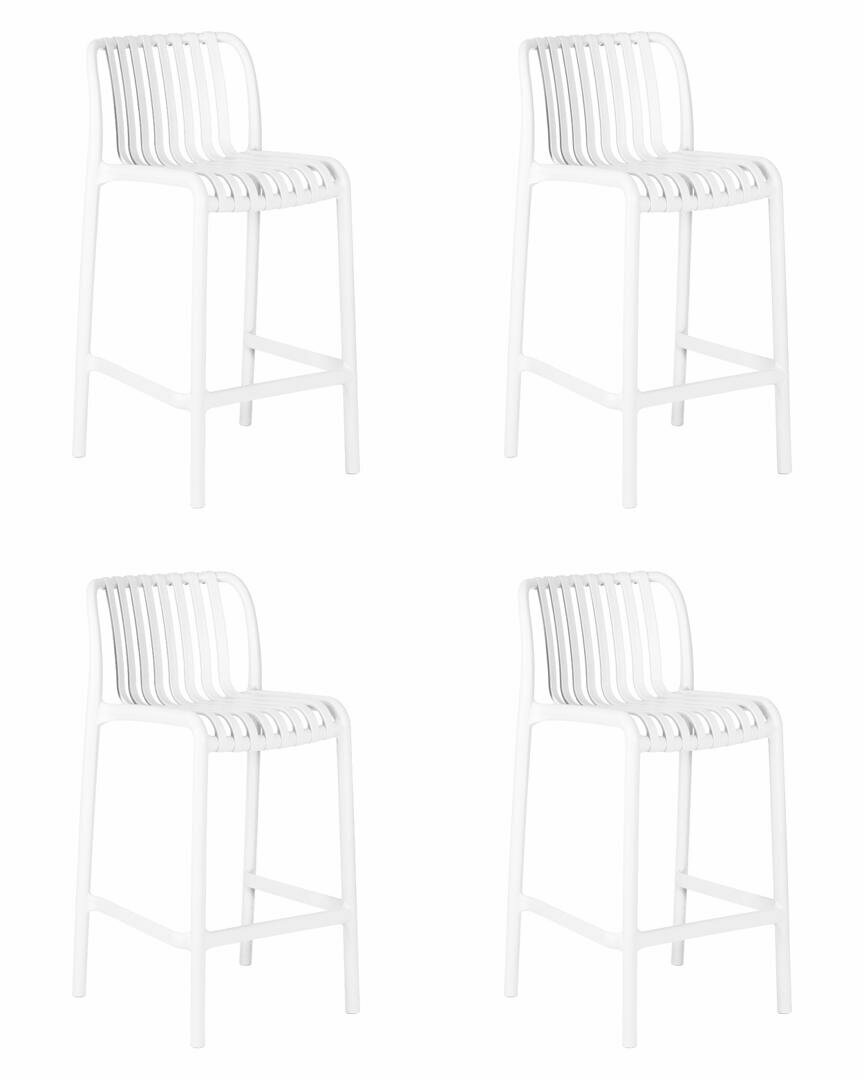 Стул полубарный DOBRIN Набор 4 шт Стул полубарный DOBRIN CHLOE, белый арт. LMZL-PP777-1-N_P-W-02
