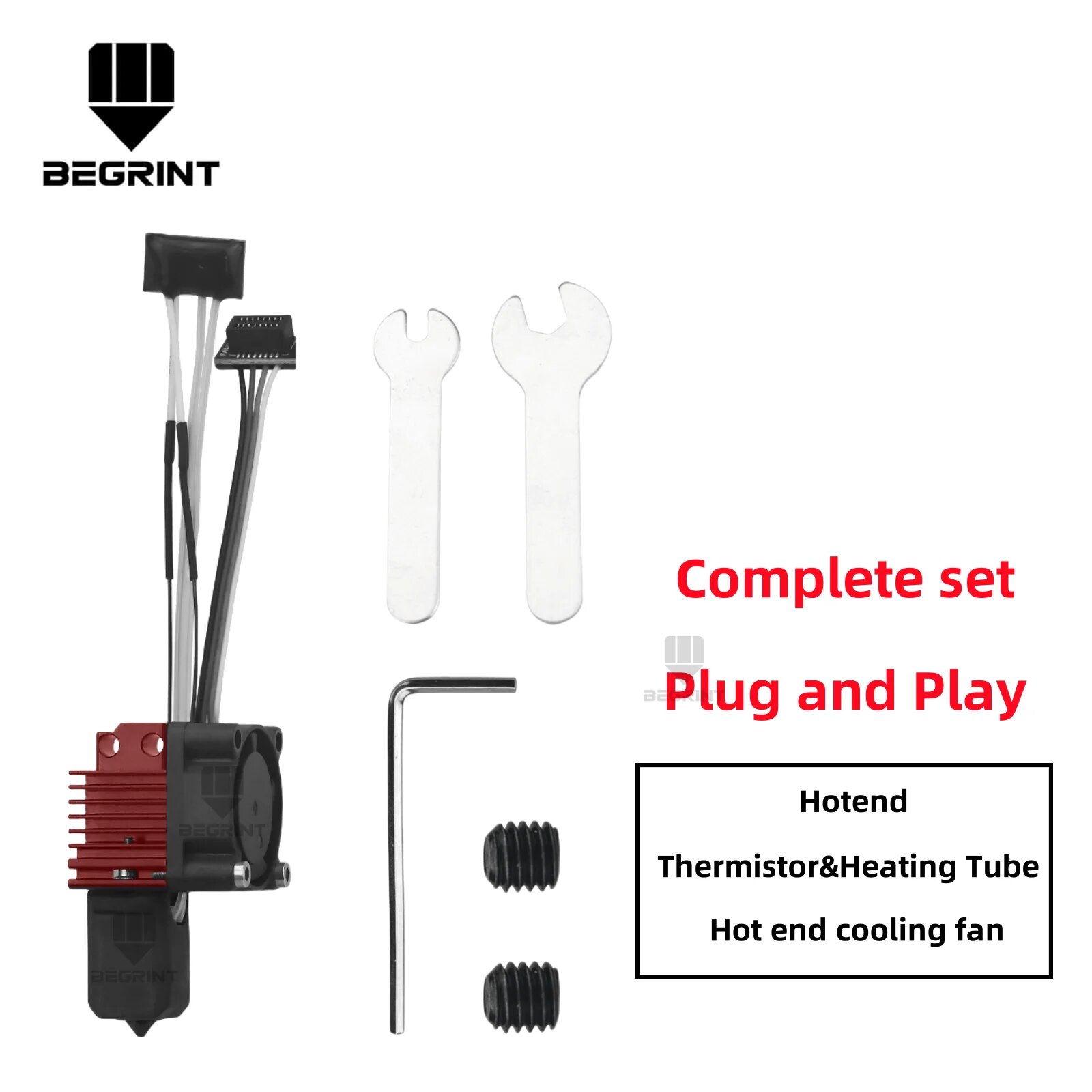 Полный блок Hotend для Bambu Lab X1 X1C P1P P1S с вентилятором 2.0 P1 Fully Hotend