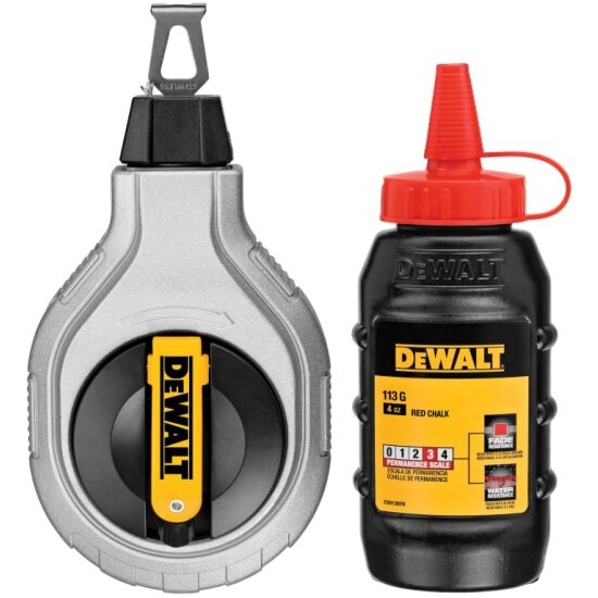 Шнур разметочный Dewalt DWHT47408-0, 6:1 + красный меловой порошок