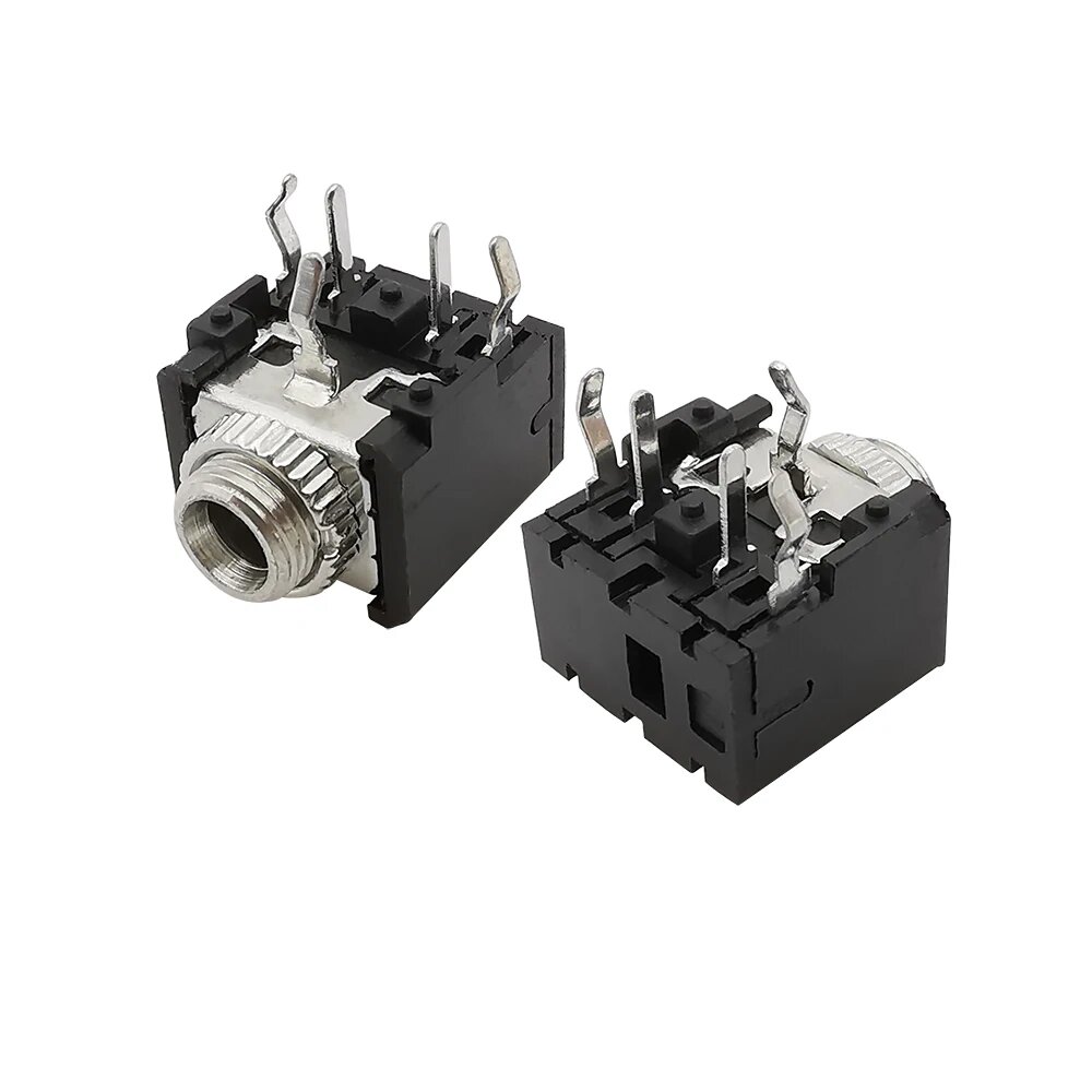 10 шт. PJ-306M 3,5 мм аудио гнездо разъем 3,5 мм 5-контактный DIP стерео разъем для наушников с гайкой PJ306M