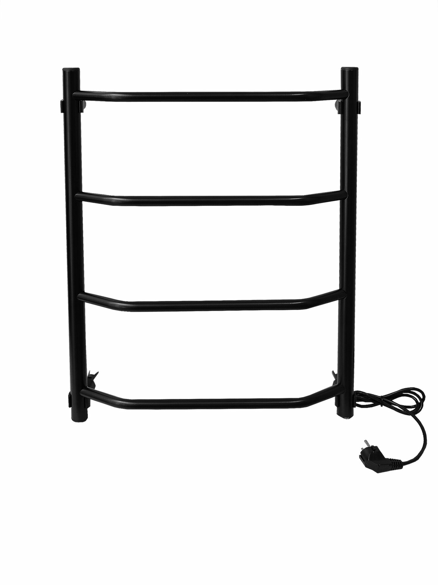 Электрический полотенцесушитель Виктория с греющим кабелем Матовый RAL 9005 400x600 Кнопка + Пластик