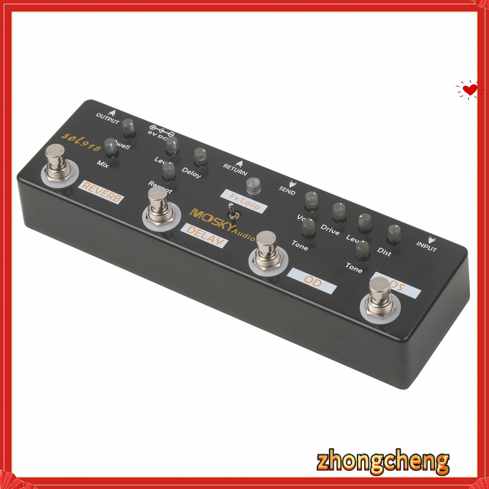MOSKY Audio SOL918 5-в-1 Мультиэффект-педаль Комбинированная педаль эффектов