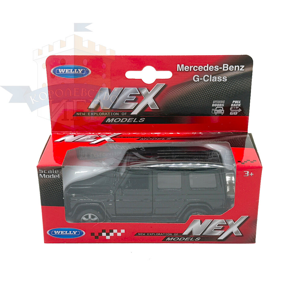 Машинка Welly Mercedeces-Benz G-Class, черный, 1:38, арт.43689W-B