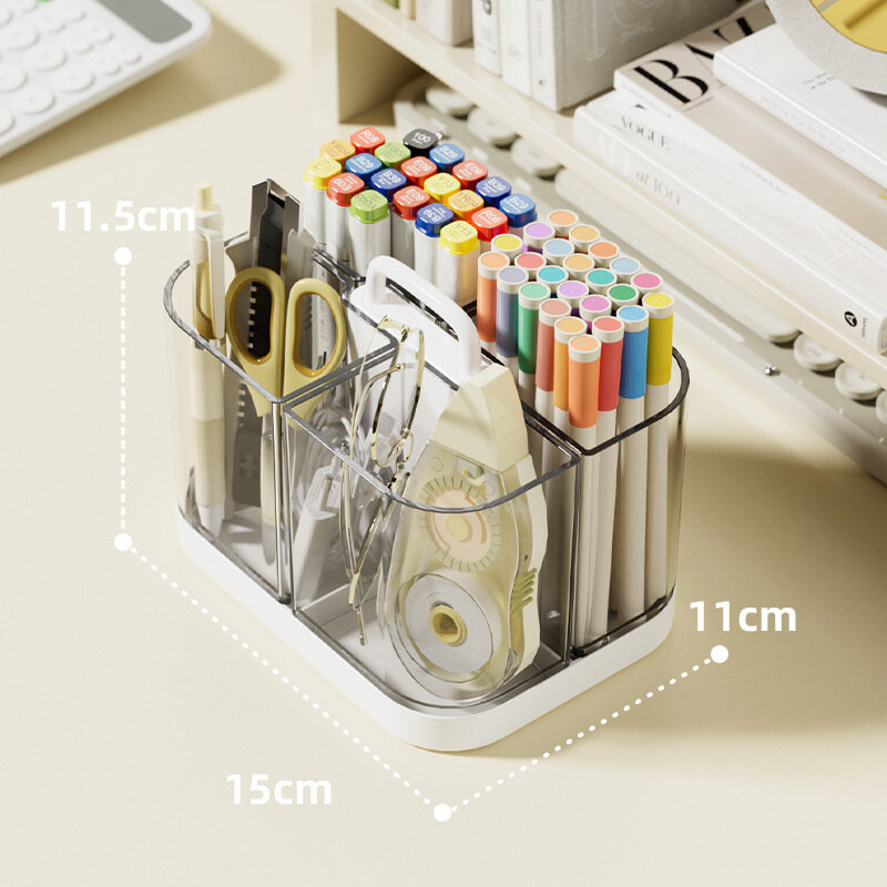 Горячая продажа акрилового держателя для ручек, настольный органайзер для студентов, легкая роскошь, высококачественный пенал, настольный офисный органайзер