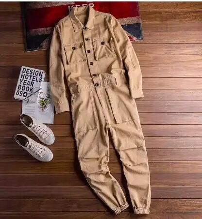 Мужской комбинезон Sayaxiga черно-желтый 5XL, photo color