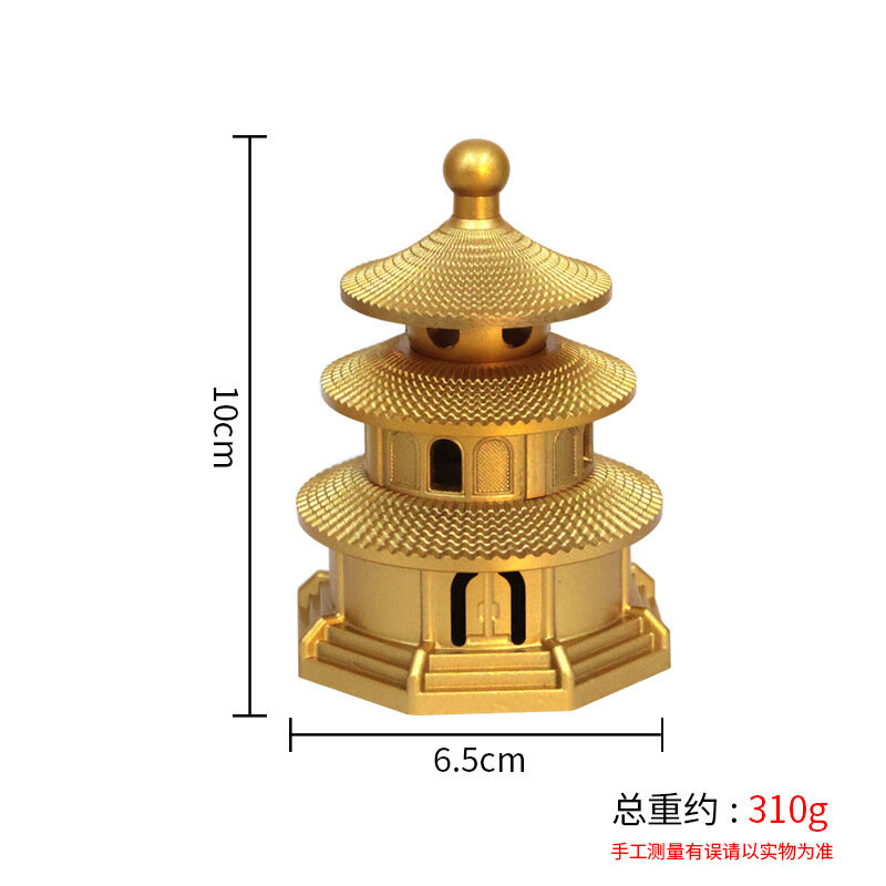 Латунный кадильница Храм Небес, кадильница для домашнего использования, кадильница в виде пагоды, креативный кадильница-орнамент