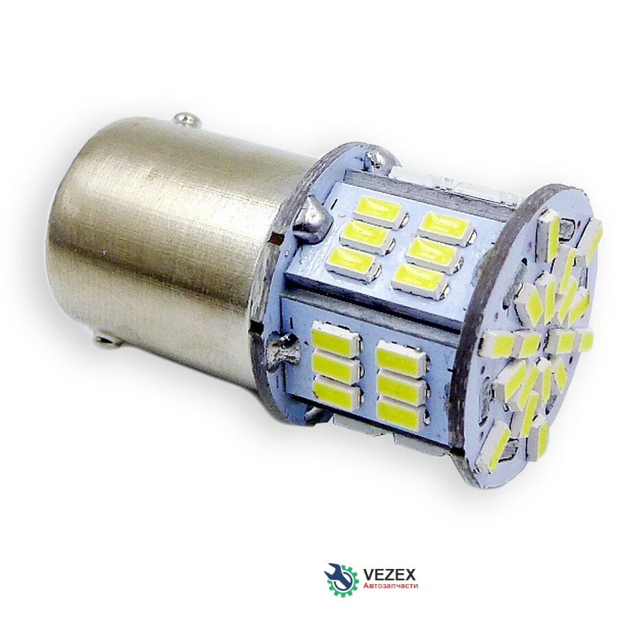 AVS A07186S к-т ламп! светодиодных S009A T15, белый(BA15S) 54SMD 3014 10-30V 1 contact, коробка 2шт\