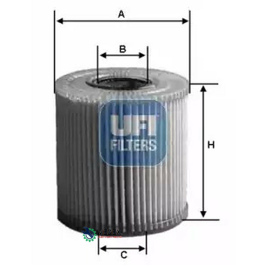 UFI 25.166.00 Фильтр масляный