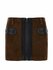 Юбка Suede panelled mini skirt