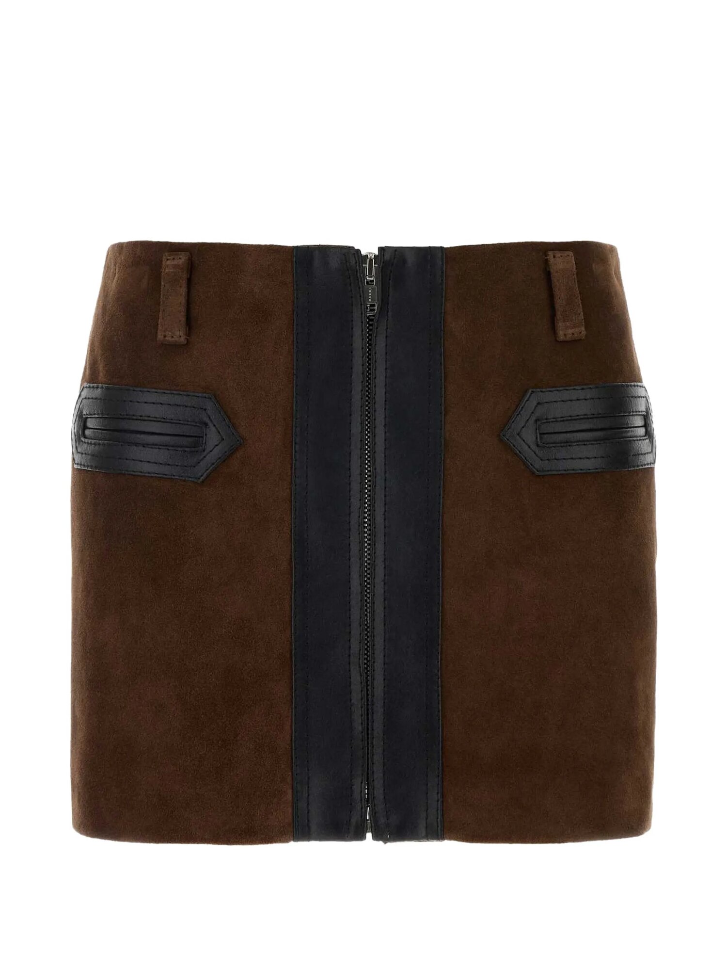Юбка Suede panelled mini skirt