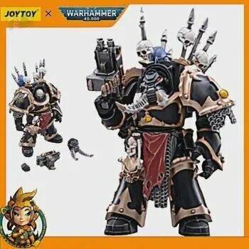 Аниме фигурки Warhammer 40000 JOYTOY 1/18 Chaos Space Marines Black Legion Chaos Terminator Brother Bathalorr