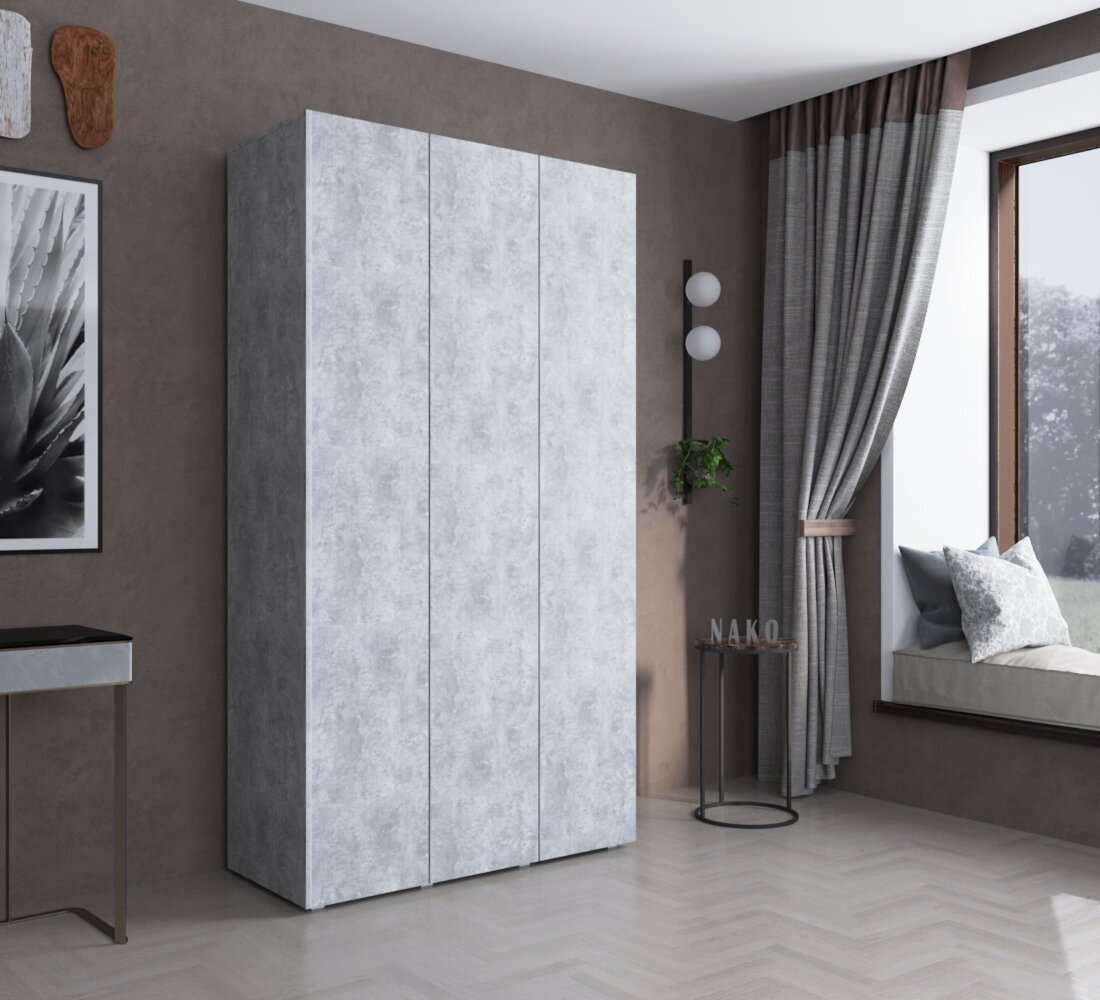 Шкаф Распашной Капри 120 Цемент Светлый (ШхВхГ) 120х210х50см.