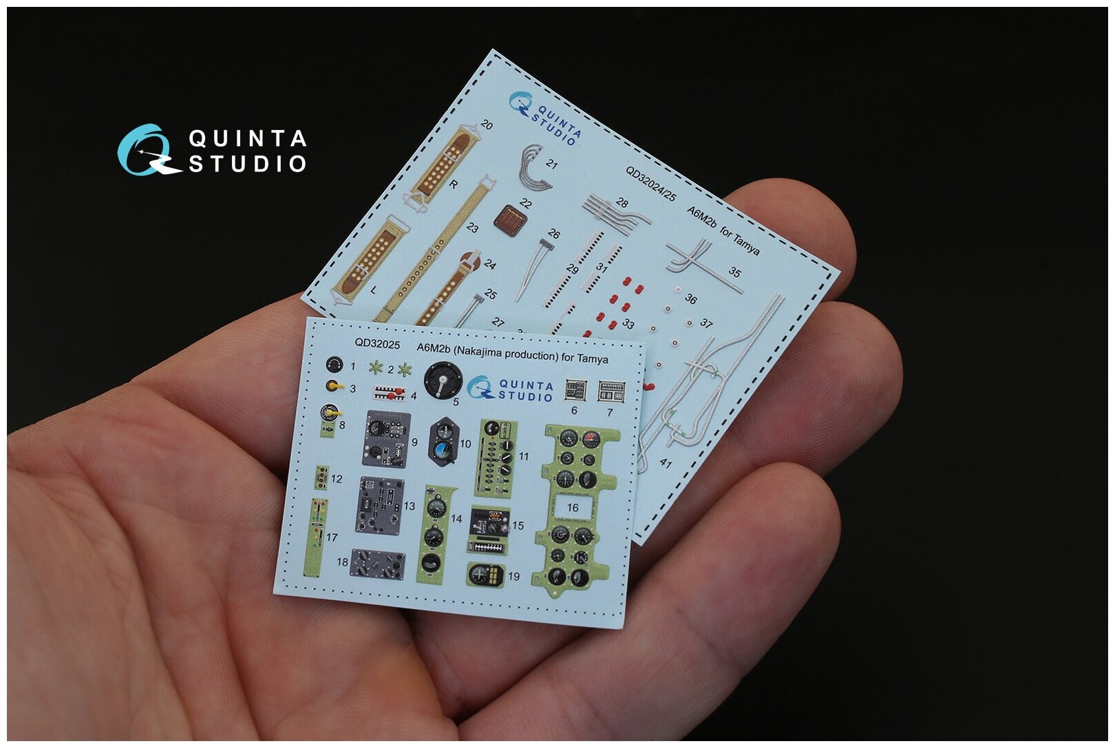 QD32025 1/32 3D Декаль интерьера кабины A6M2b (Nakajima prod.) (для модели Tamiya)